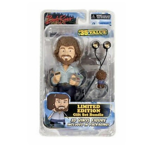 Neca | Toys | Neca Bob Ross Limited Edition Gift Set Bundle 3d Vinyl ...
